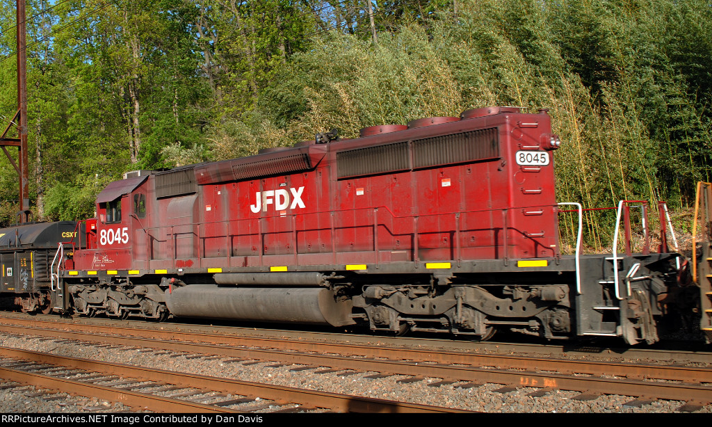 JFDX SD40-2 8045 "John F. Dains" HLCX dedicated unit on Q439-27